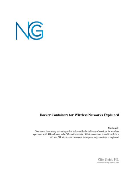Docker Containers For Wireless Networks Explained Pdf Virtual Machine Operating System