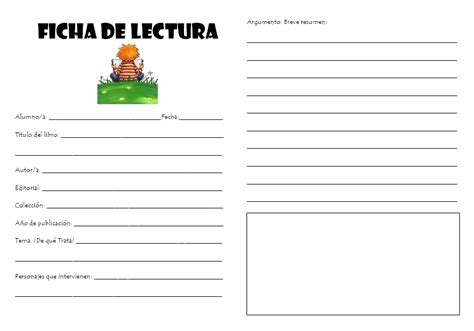 Fichas De Lectura Imagui