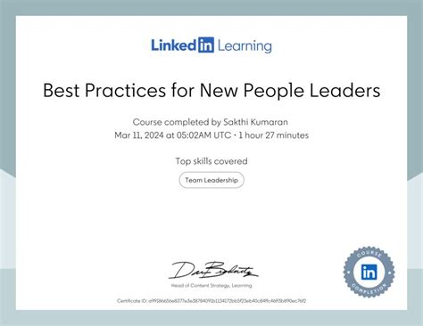 Sakthi Kumaran On Linkedin Certificate Of Completion