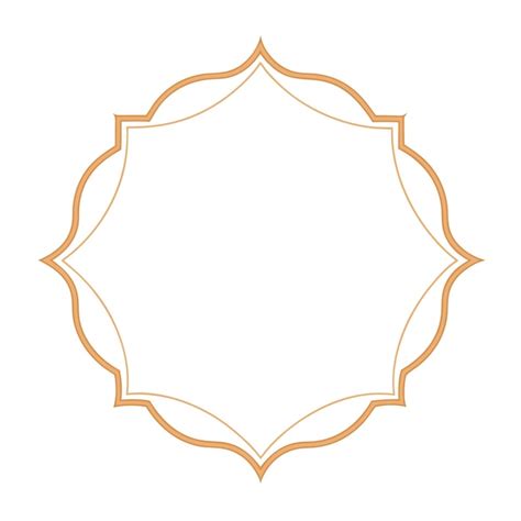 Decorative Square Frame Border With Geometric Lines And Symmetrical Pattern Outlined Shape