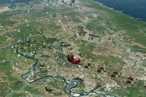 Вижте къде е Дядо Коледа сега На живо