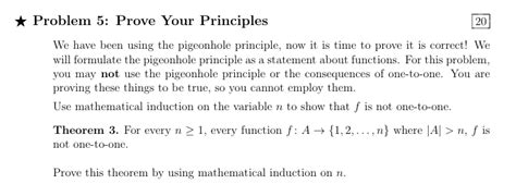 Solved Problem Prove Your Principles We Have Been Chegg