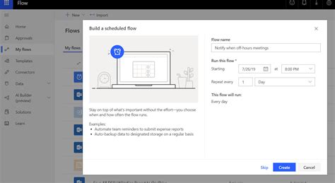 Reminders When Meeting Scheduled Outside Of Business Hours Flow Dag Calafell Iii