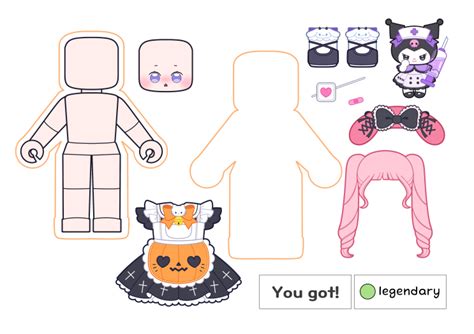 Paper Diy 🎃로블록스x산리오 할로윈 블라인드백 🎃 무료도안 무료배포 Giocattoli Di Carta Idee