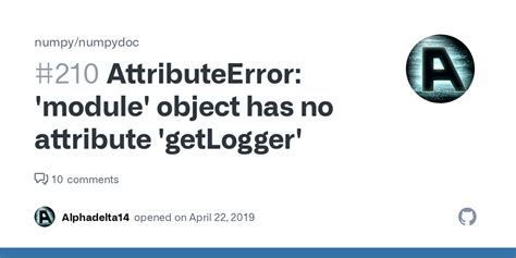 attributeerror module object has no attribute getlogger · issue