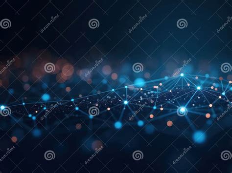 Image Depicts A Digital Art Network Illustrating Data Flow With Interconnected Nodes And Lines