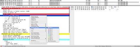 Master BLE Advertising Packet Analysis NRF Sniffer Wireshark