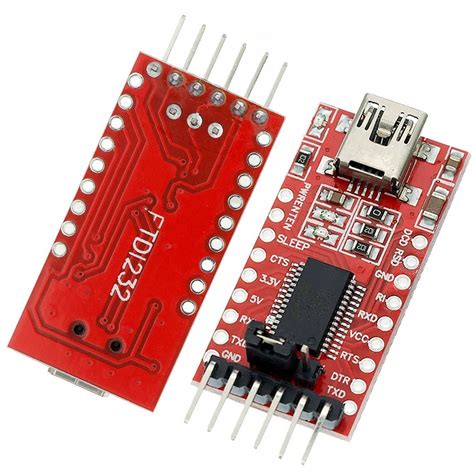 rosfix moduŁ konwertera usb uart rs232 ttl ft232rl ftdi miniusb diody led 3 rosfix sklep