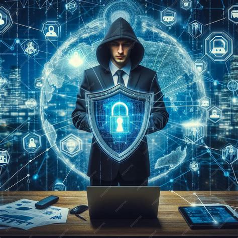 Premium Photo Protection Network Security Computer And Safe Your Data Concept Digital Crime By