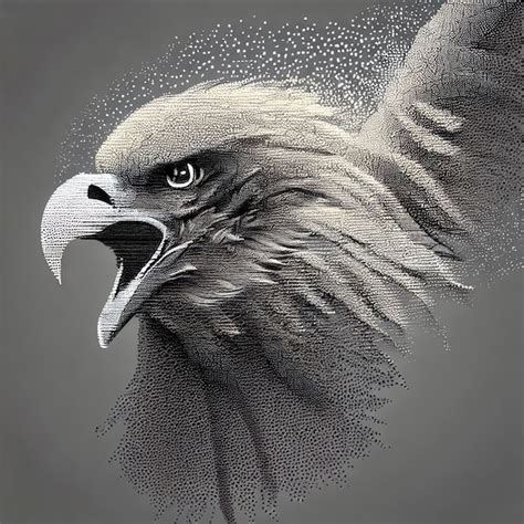 Premium Photo Particle Eagle Vector Illustration Composition
