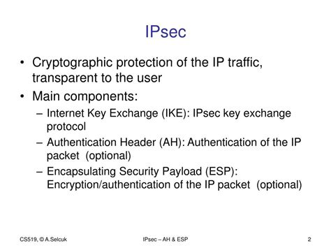 PPT IPsec AH ESP PowerPoint Presentation Free Download ID