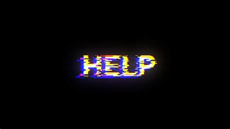 Premium Photo 3d Rendering Help Text With Screen Effects Of Technological Glitches