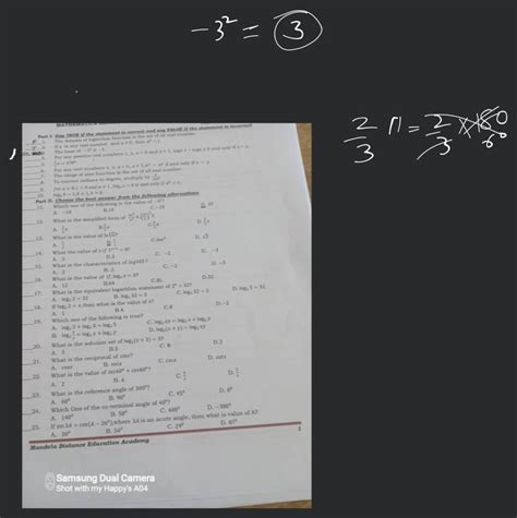 What Is The Equivalent Logarithm Statement Of 2 5 32 Filo