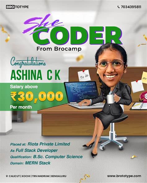 Brototype On Linkedin She Coder From Brocamp Congratulations Ashinack On Being The Superwoman