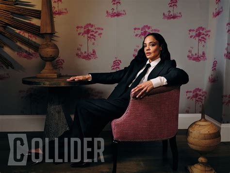 Tessa Thompson In Black Suit For Collider January 2026 Editorial