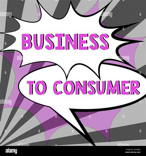 Conceptual Caption Business To Consumer Internet Concept Direct Transaction Between A Company