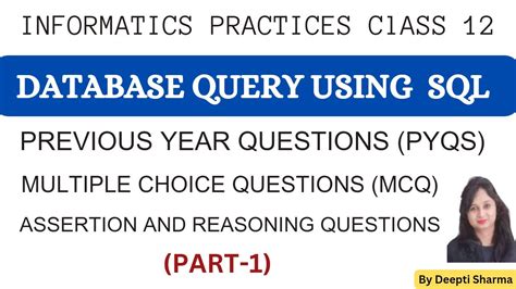 Database Query Using Sql Mcq Sql Assertion And Reasoning Questions