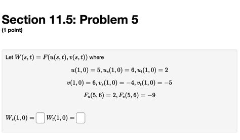 solved section 11 5 problem 5 1 point let