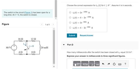 Solved Choose The Correct Expression For Io T For T