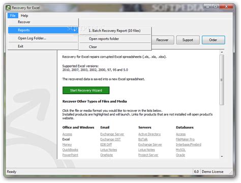 Recovery For Excel Download Softpedia