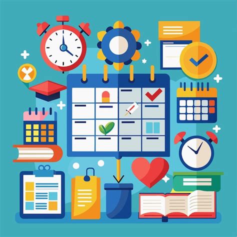 스케줄 관리 배경 일러스트레이션 프리미엄 Ai 생성 벡터