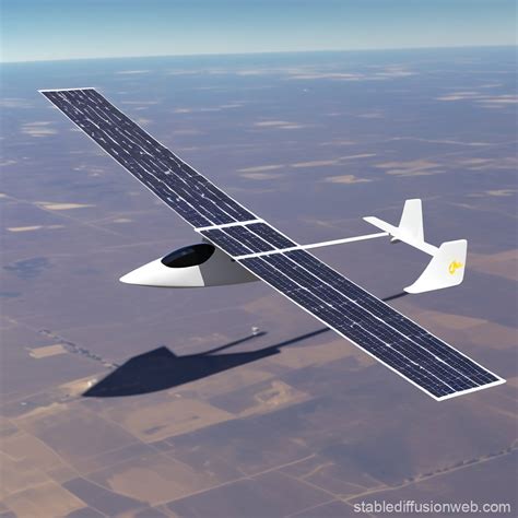 Solar Powered Fixed Wing Drone Stable Diffusion Online