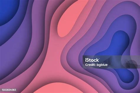 종이 컷 배경 보라색 추상 유체 모양 트렌디한 3d 디자인 3차원 형태에 대한 스톡 벡터 아트 및 기타 이미지 3차원 형태 곡선 광대한 Istock