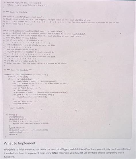 Solved Your Instructor Has Some More Code For A Linked List Chegg
