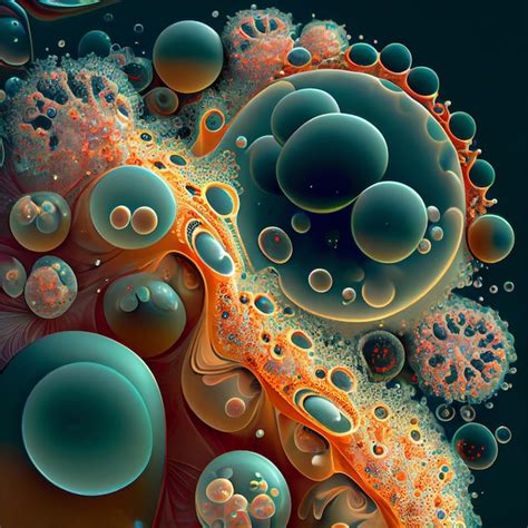 Premium Photo Bunch Of Bubbles Floating On Top Of Each Other Generative Ai