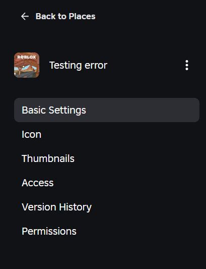 Thumbnails And Icon Configuration Pages Are Missing From The Sidebar Of Subplaces Creator