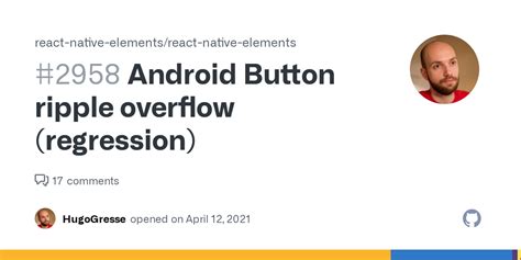 Android Button Ripple Overflow Regression Issue React Native Elements React Native