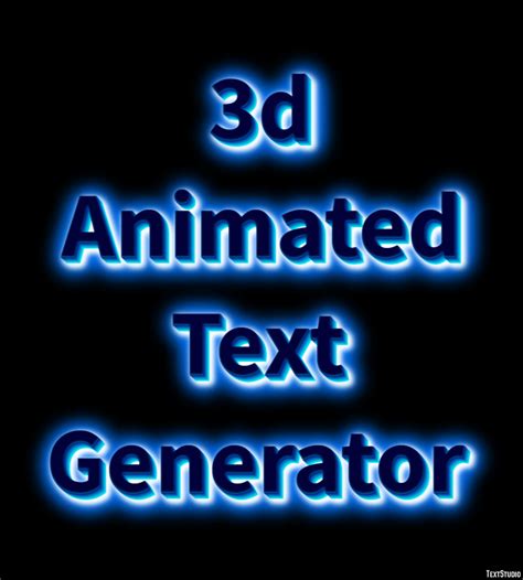 3d animated text generator text effect and logo design font