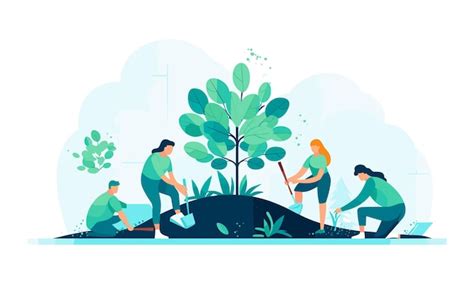 Premium Vector Tree Plantation