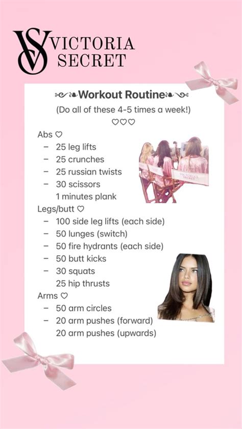 Victoria Secret Workout Adriana Lima Workout Angel Workout Small