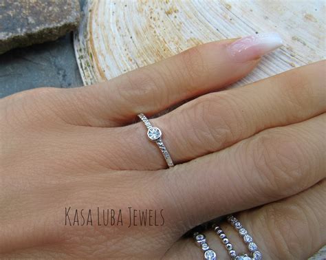 Dainty Simple Silver Ring Anniversary Ring Solid Sterling Silver