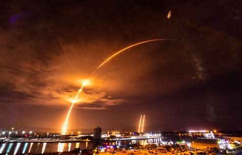 Falcon Heavy Blasts Off To Bookend A Double Launch Day For Spacex Orlando Sentinel