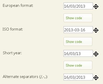 JQuery Plugin For Input Field Date Format And Spinner Date Entry Free JQuery Plugins