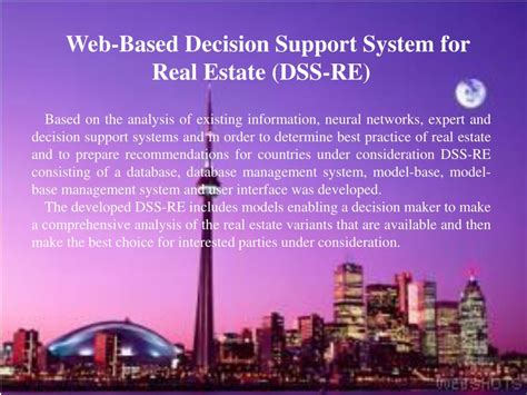 Ppt Decision Support Web Based System For Real Estate Powerpoint Presentation Id337568