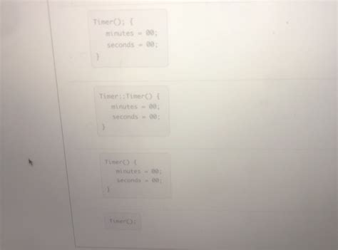 Solved For The Class Timer Which Xxx Initializes The