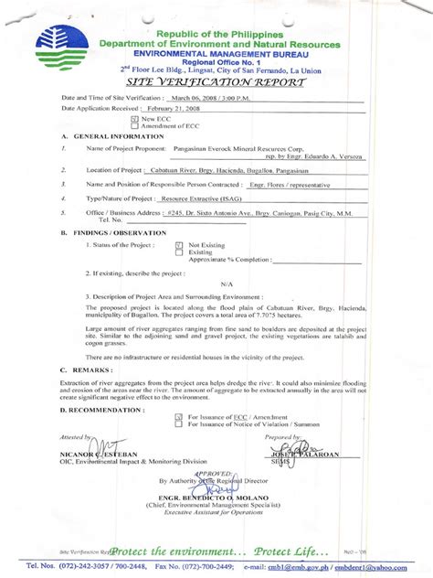 Ecc R1 0803 037 2236 Site Verification Report Pdf