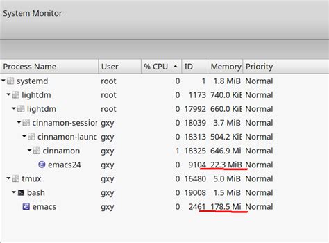 为何控制台的emacs比图形的emacs占用内存大这么多？ Emacs General Emacs China