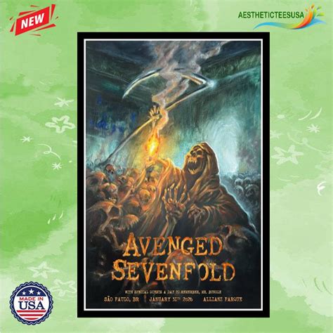 Avenged Sevenfold Sao Paulo Br January 31 2026 Concert Poster