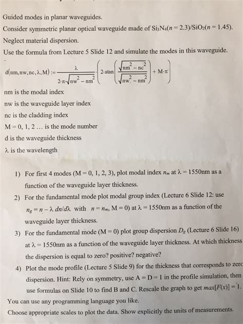 Guided Modes In Planar Waveguides Consider Symmetric