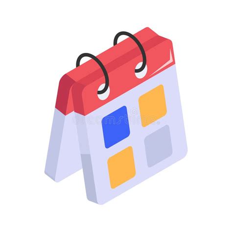 Premium Isometric Icon Of Calendar Depicting Dates Schedules Planning Organization Events