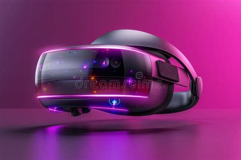 Modern Vr Headset With Reflective Visor Showcasing Advanced Technology And Sleek Design Stock