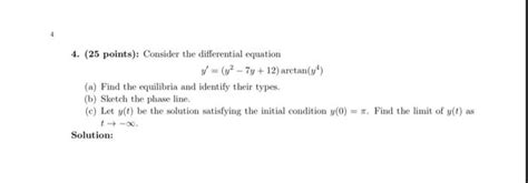solved 4 25 points consider the differential equation