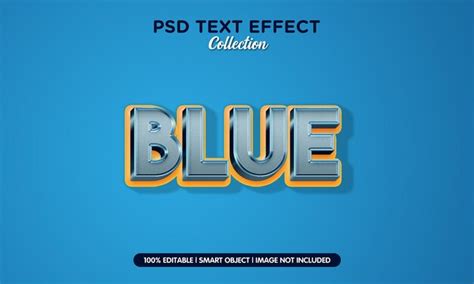 Premium Psd Blue Text Effect Template