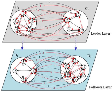 The Topology Of The Leader Follower Network With Cluster Number R 2
