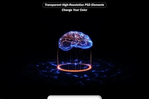 Premium Psd Artificial Intelligence Concept Brain Over A Circuit Board