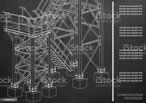 건물 금속 구조물 체적 구조 3d 디자인 추상적인 배경 용접에 대한 스톡 벡터 아트 및 기타 이미지 용접 설계도 대들보 Istock